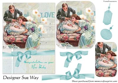 Proud Parents New Baby Quick Card - CUP97818_38 | Craftsuprint
