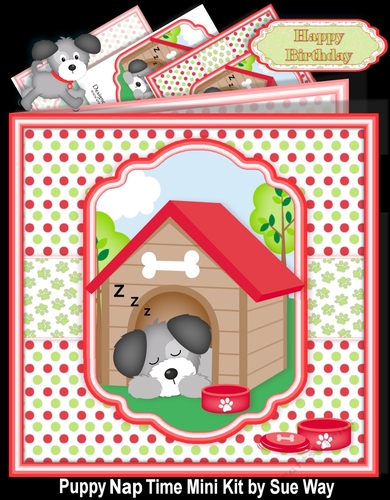 Puppy Nap Time Mini Kit - CUP996386_38 | Craftsuprint