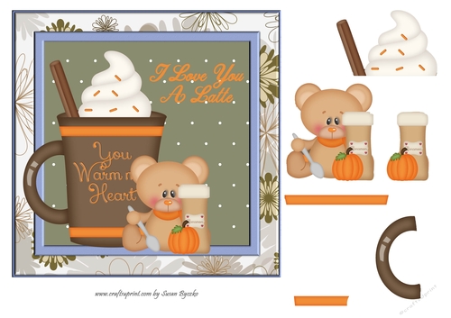 Love you Latte Bear - CUP808350_79311 | Craftsuprint