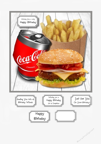 Fast Food Birthday - CUP1082760_43516 | Craftsuprint