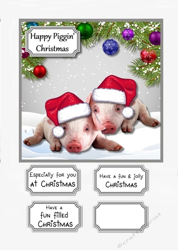 Happy Piggin Christmas - CUP1127605_43516 | Craftsuprint