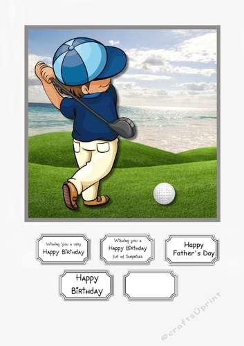 Golf card topper for Birthday or Fathers Day - CUP1147209_43516 ...