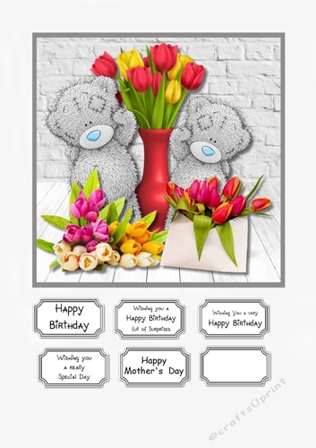 Tatty Teddy with Spring Flowers for Birthday or Mothers Day ...