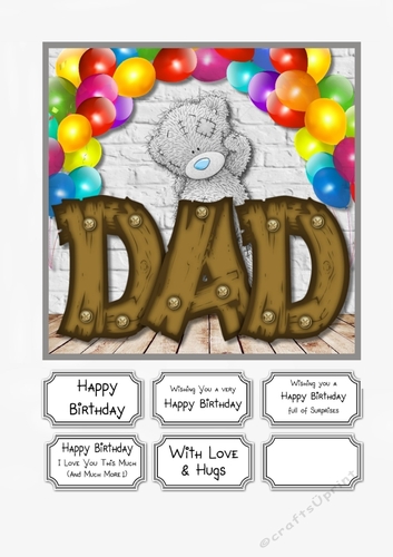 Tatty Teddy DAD Birthday - CUP1162180_43516 | Craftsuprint