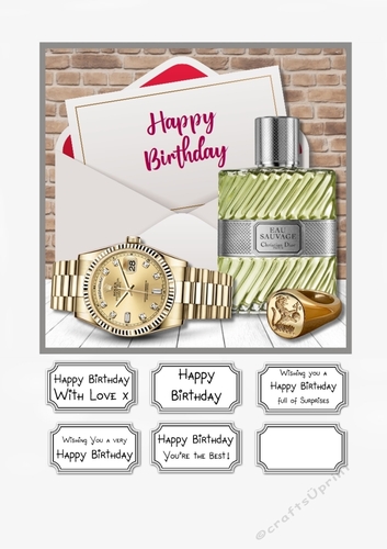 Designer Watch and Aftershave Birthday - CUP1167011_43516 | Craftsuprint