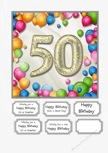 50th Birthday - CUP1171629_43516 | Craftsuprint