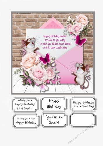Birthday card topper - CUP1172272_43516 | Craftsuprint