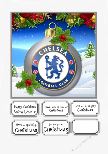 Chelsea fan Christmas - CUP1185658_43516 | Craftsuprint