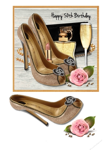 Ladies 50th Birthday Card - CUP830882_43516 | Craftsuprint