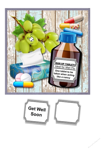 Man flu get well - CUP832699_43516 | Craftsuprint