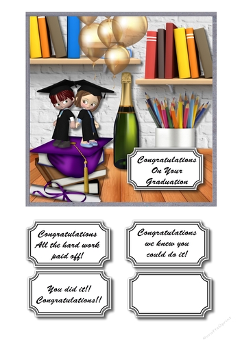 Graduation card front - CUP842984_43516 | Craftsuprint
