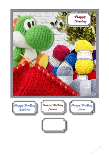 Knitting card topper - CUP852874_43516 | Craftsuprint