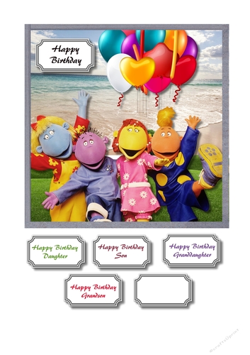 Tweenies card front - CUP853057_43516 | Craftsuprint