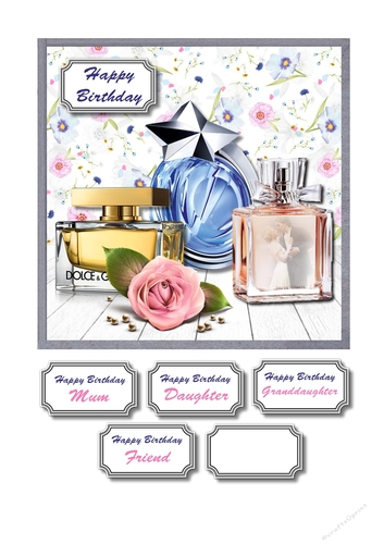 Perfume card topper - CUP863403_43516 | Craftsuprint