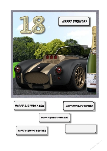 High performance car 18th birthday - CUP881885_43516 | Craftsuprint