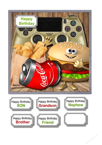 Fast food and games joystick - CUP908330_43516 | Craftsuprint