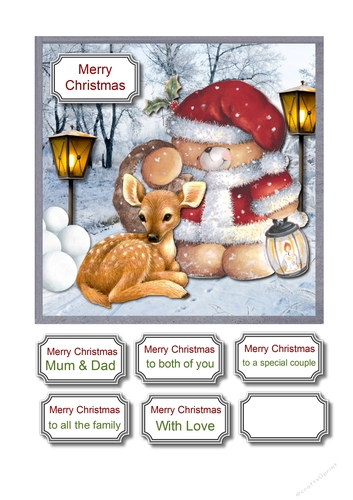 Forever friends santa and deer - CUP909720_43516 | Craftsuprint