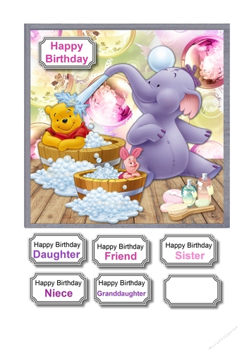 Eeyore, Pooh and Piglet bath time - CUP918724_43516 | Craftsuprint