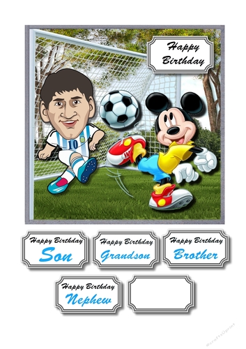 Mickey V Messi - CUP918850_43516 | Craftsuprint