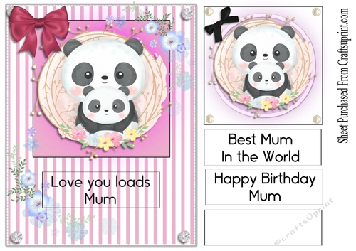 Panda - Mothers day - CUP1028544_18940 | Craftsuprint