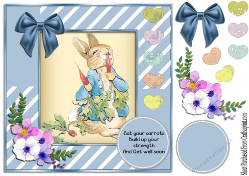 rabbit get well card - CUP1090189_18940 | Craftsuprint