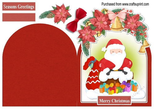 Santa shaped card - CUP1133528_18940 | Craftsuprint