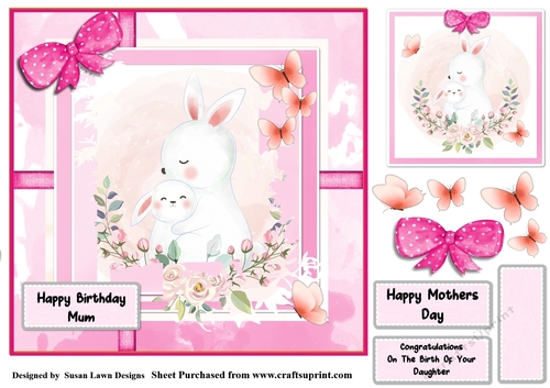 cute rabbit card - CUP1156700_18940 | Craftsuprint