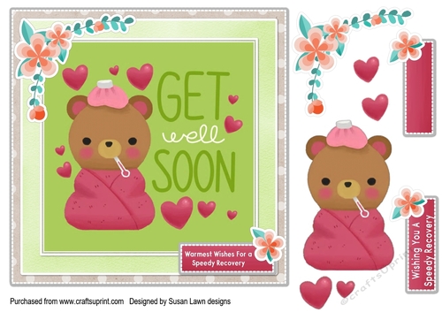 Get well - cute bear - CUP1196071_18940 | Craftsuprint