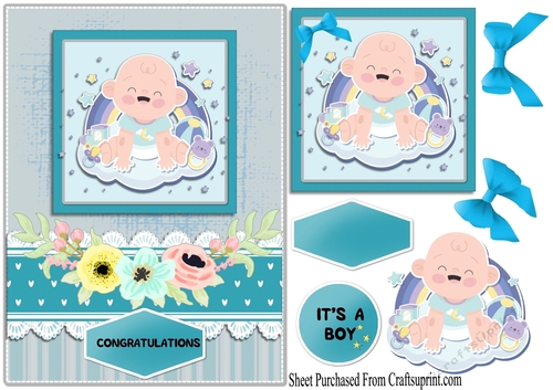 new baby card in blue - CUP1320584_18940 | Craftsuprint