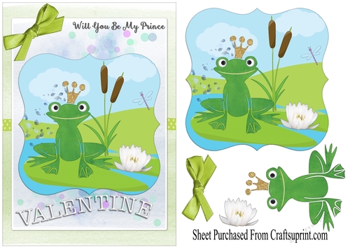 FROG PRINCE - VALENTINE CARD - CUP946566_18940 | Craftsuprint