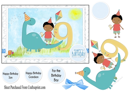 Birthday boy - age 9 - CUP958819_18940 | Craftsuprint