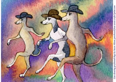 A4 Line Dancing Greyhound Dogs - CUP189491_1030 | Craftsuprint