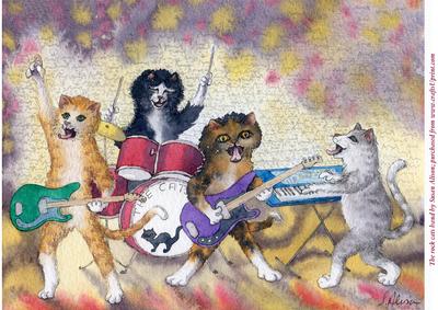 A4 Rock Cats Band - CUP190203_1030 | Craftsuprint