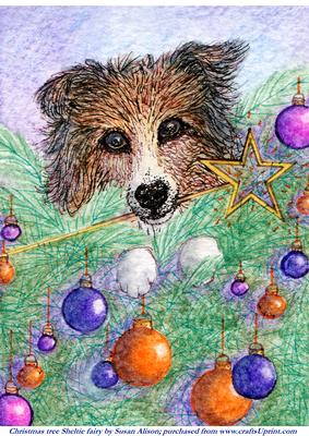 Christmas Tree Sheltie Dog Fairy - CUP244639_1030 | Craftsuprint