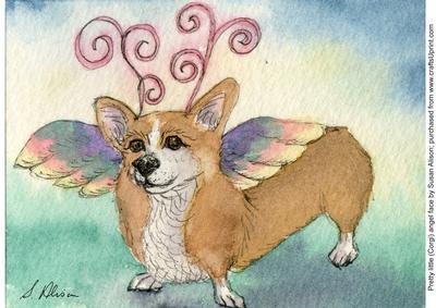 Pretty Little (corgi) Angel Face - CUP469754_1030 | Craftsuprint