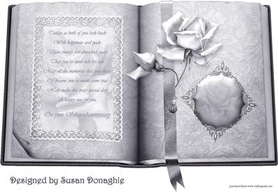 Silver Wedding Book of Roses - CUP76916_114 | Craftsuprint