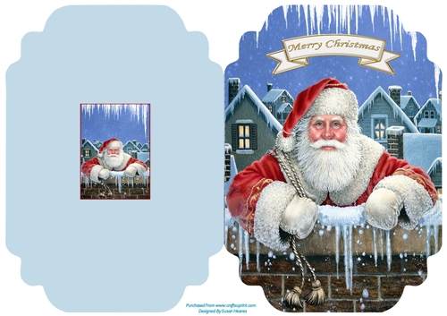 Santa Claus - Cut And Fold Card - CUP1001023_846 | Craftsuprint