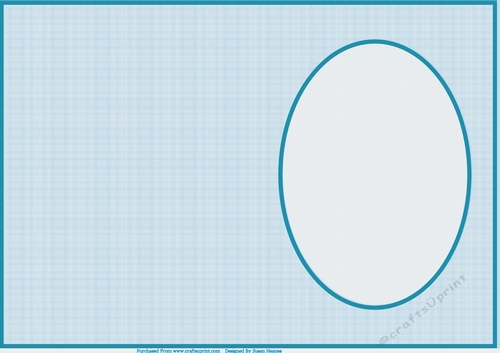 Shades Of Blue Plaid insert,With Border - CUP1015009_846 | Craftsuprint