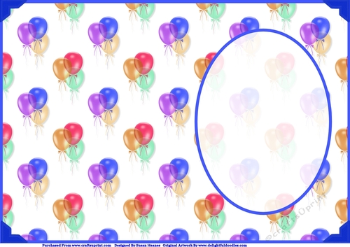 Birthday Balloons Insert - CUP1028588_846 | Craftsuprint