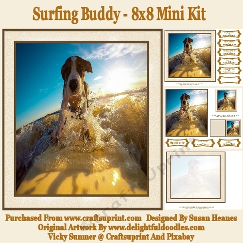 Surfing Buddy - 8x8 Mini Kit - CUP1038297_846 | Craftsuprint