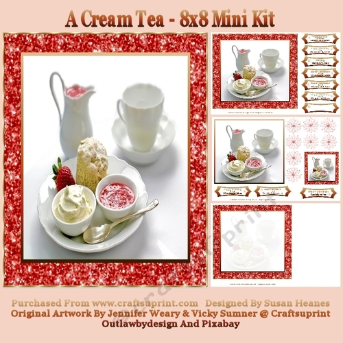 A Cream Tea - 8x8 Mini Kit - CUP1060021_846 | Craftsuprint