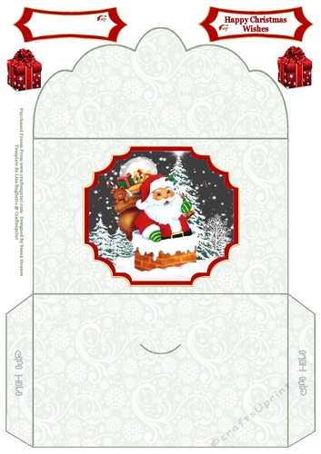 Santa In The Chimney - Money Wallet - CUP1076475_846 | Craftsuprint