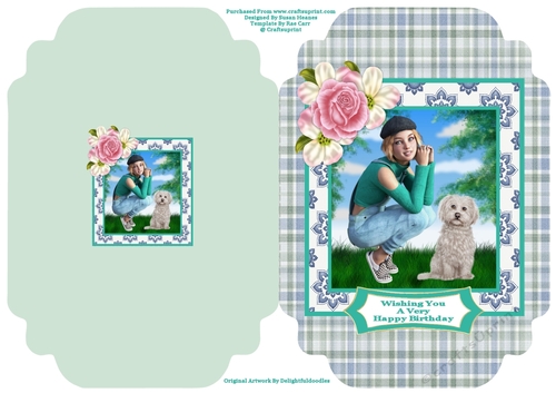 Sweet Patti And Charlie - Cut And Fold Card - CUP1115255_846 | Craftsuprint