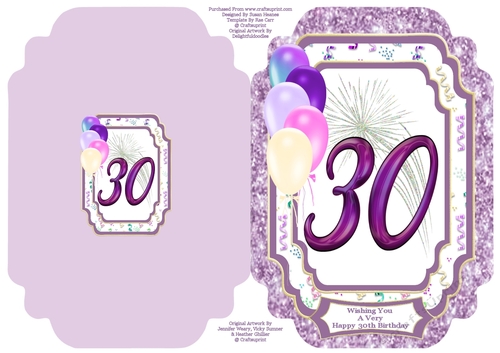Happy 30th Birthday Wishes - Cut And Fold Card - CUP1127826_846 ...