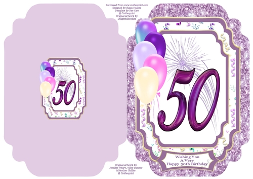 Happy 50th Birthday Wishes - Cut And Fold Card - CUP1128893_846 ...