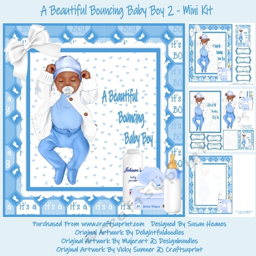 A Beautiful Bouncing Baby Boy 2 - Mini Kit - CUP1151879_846 | Craftsuprint