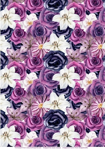 Pink And Purple Floral - Paper - CUP1177737_846 | Craftsuprint