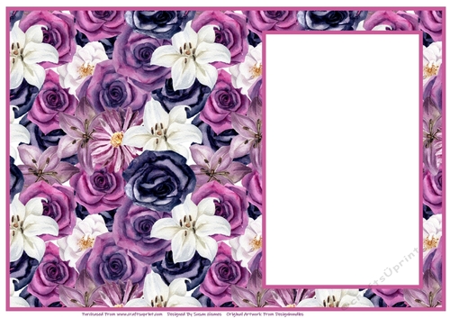 Pink And Purple Floral - Insert - CUP1177739_846 | Craftsuprint