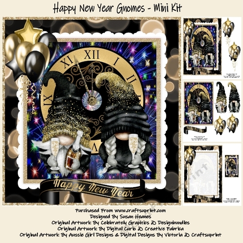 Happy New Year Gnomes - Mini Kit - CUP1188929_846 | Craftsuprint