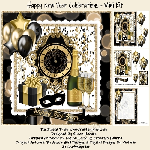 Happy New Year Celebrations - Mini Kit - CUP1189333_846 | Craftsuprint